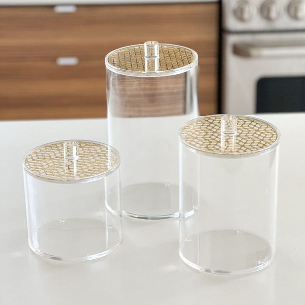 Small Cookie Jar | Gold Laser Cut – Kitchen Art
