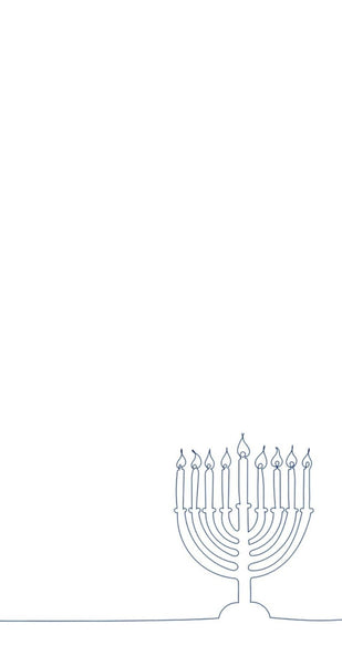 Guest Towels | Hand-Drawn Menorah – Kitchen Art