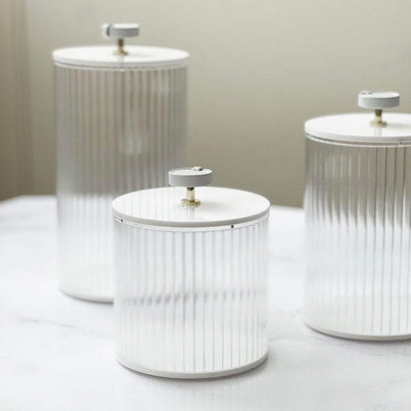 Small Cookie Jar | Leather Handle | Kitchen Art | Wrapt